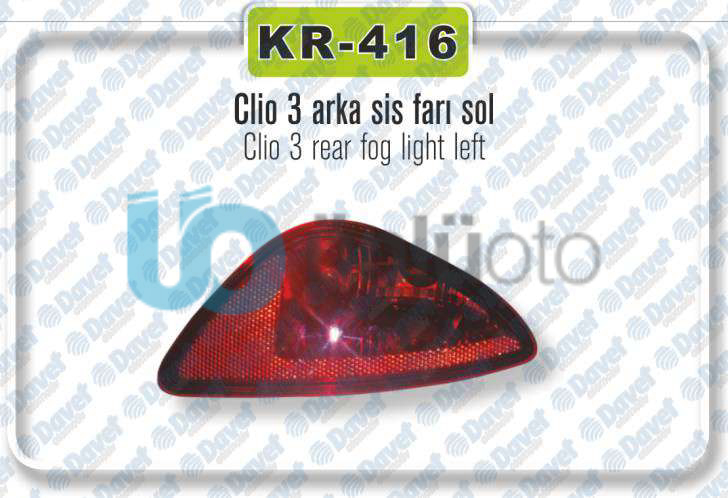 Ünlüoto Yedek Parça | ARKA SIS LAMBASI SOL CLIO III